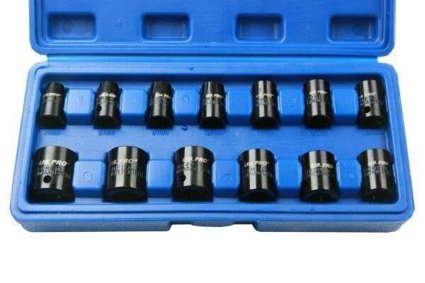 US PRO 13PC 3/8" DR Shallow Impact Sockets Metric 1365