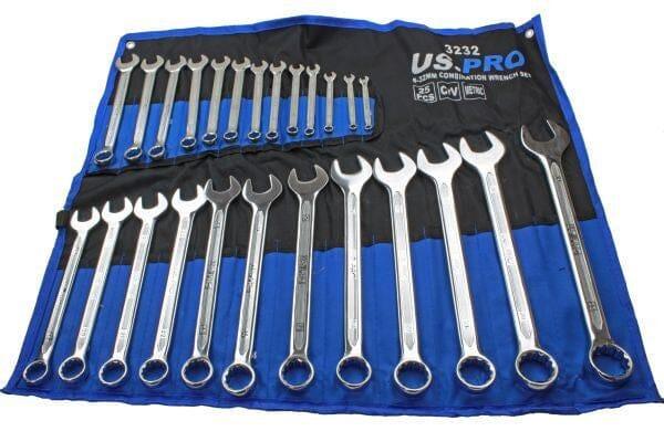 US PRO 25pc Metric Combination Spanner Wrench Set 6 - 32mm 3232
